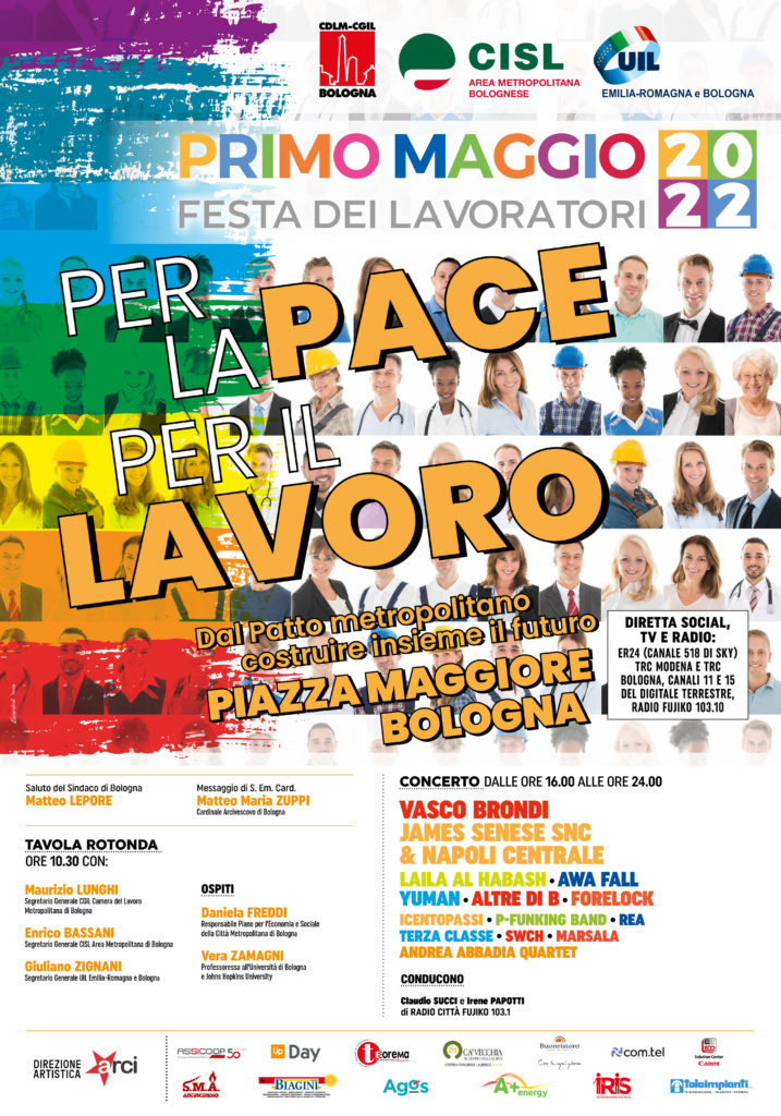 Bologna, Primo Maggio 2022 - Programma - UIL Emilia Romagna